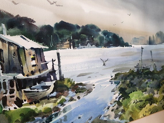 Watercolor Oregon 1950s