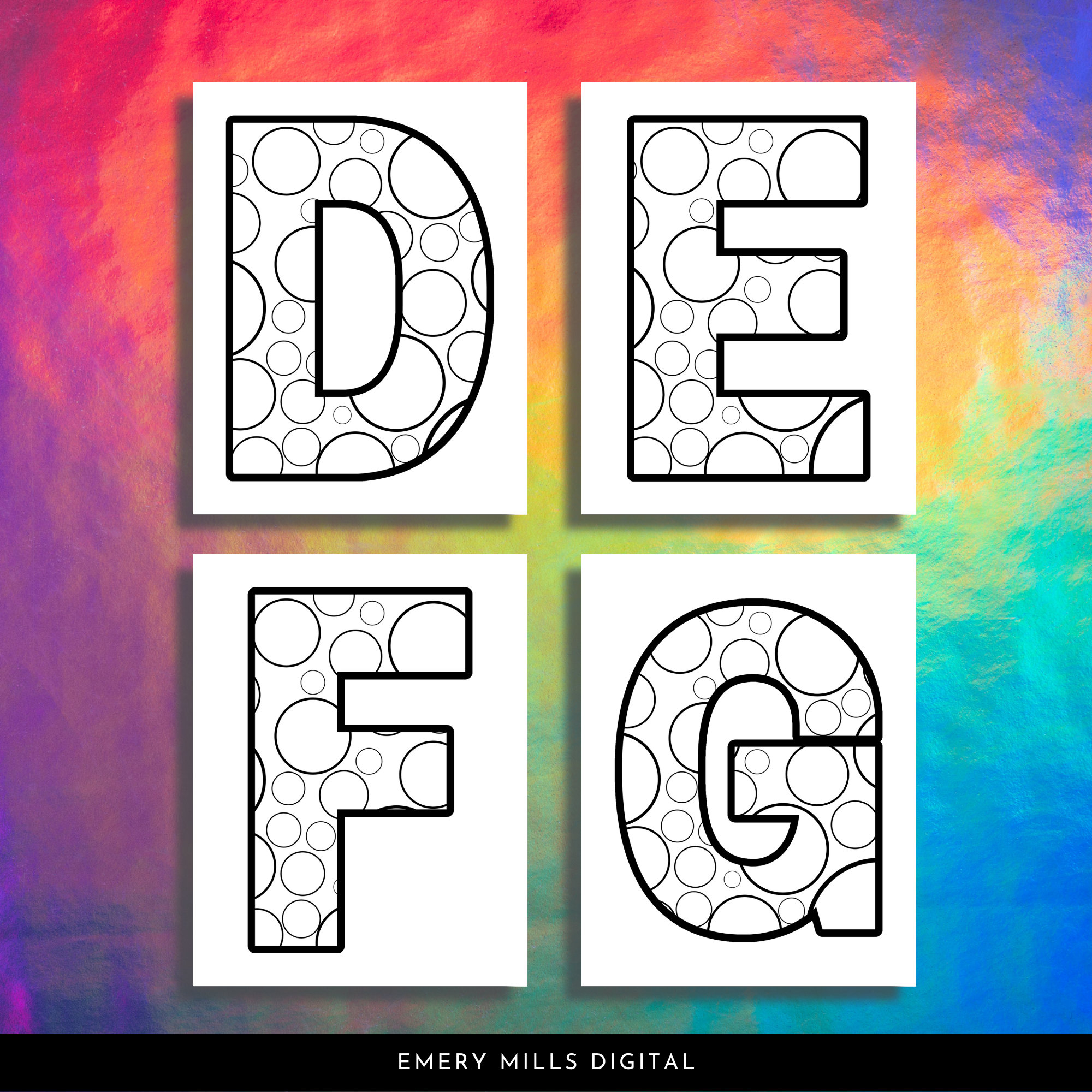 Color the Alphabet - ABC Printable Coloring Pages - Instant Download - Etsy