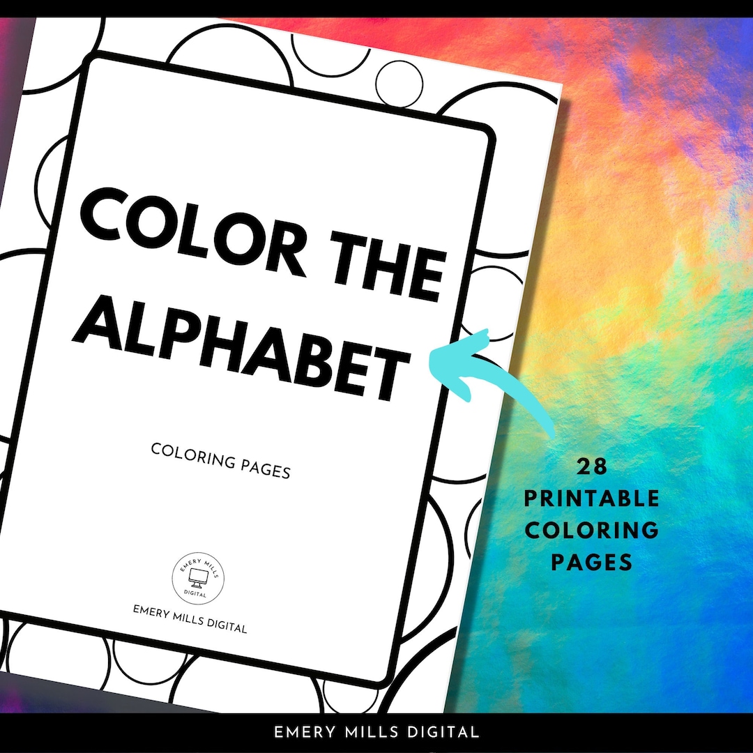 Color the Alphabet - ABC Printable Coloring Pages - Instant Download - Etsy