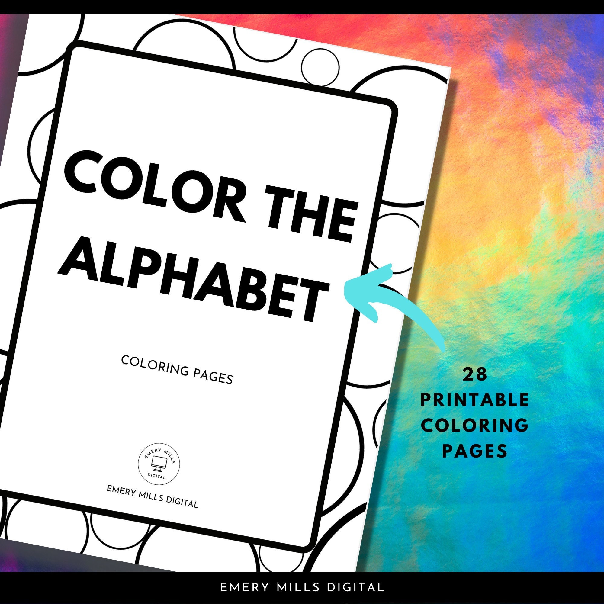 Color the Alphabet - ABC Printable Coloring Pages - Instant Download - Etsy