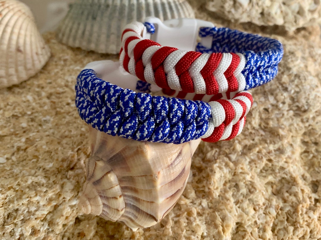 American Flag Paracord Bracelet (god Bless the USA!) - Etsy