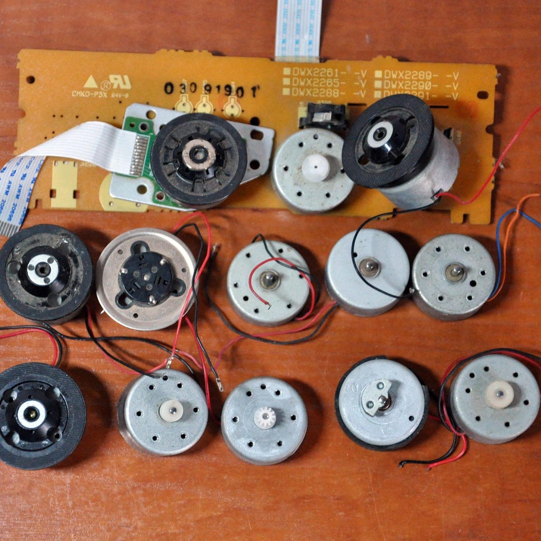 Vintage Electric Motors Set: Floppy Disk & Optical Drive Parts - Etsy