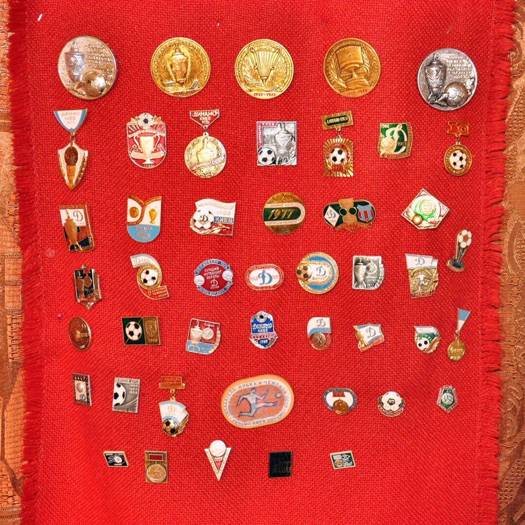 Rare Vintage Dynamo Kyiv Badge Collection (1960s–1980s) – Set of 46 ...