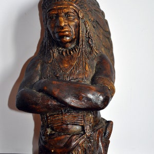 Rare Vintage Plaster Native Chief Statue, 1970s - Etsy