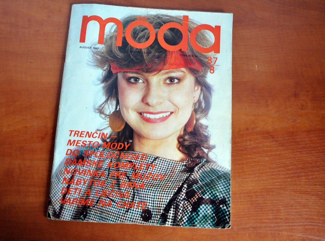 Vintage Czech Fashion Magazine, August 1987 - Etsy
