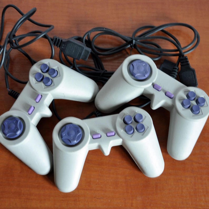 Vintage JX-106 Joysticks: 2000s 8-bit Gaming Controllers - Set of 3 - Etsy
