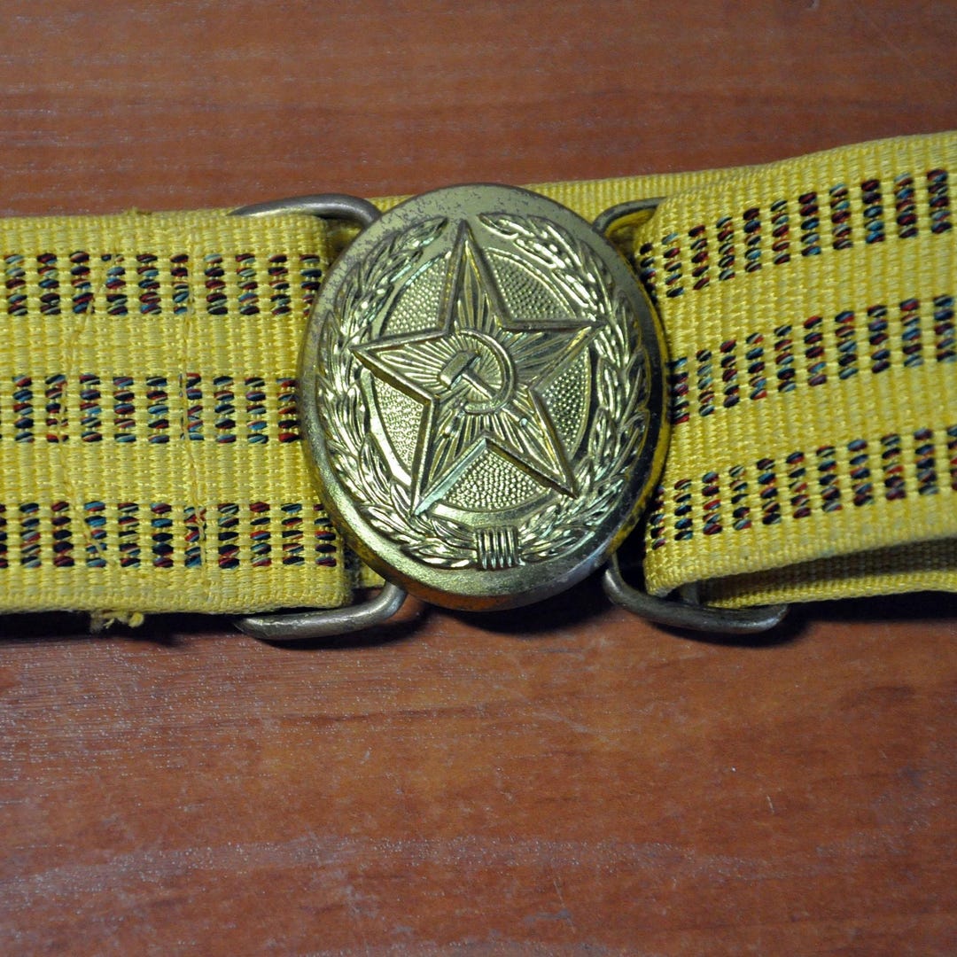 Vintage Soviet Officer's Parade Belt – 1980s USSR, Military Dress ...