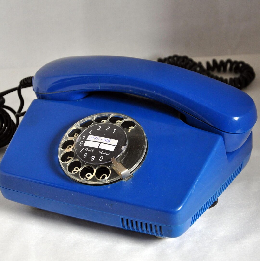 Vintage Rotary Blue Telephone, USSR - Etsy