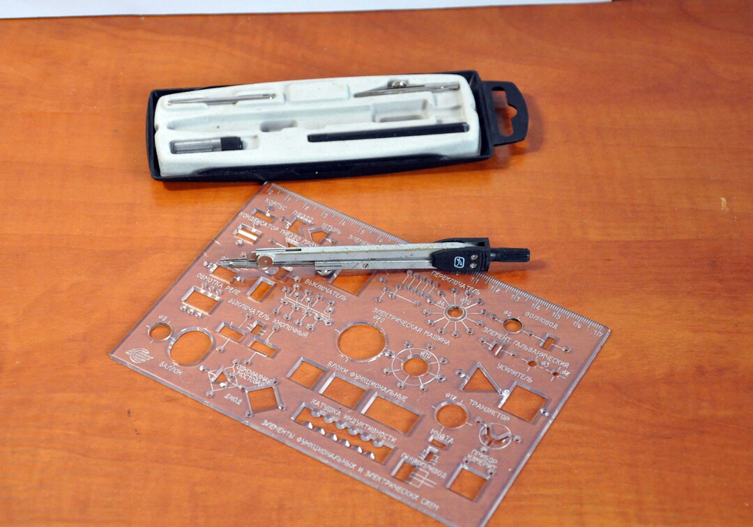 Vintage Soviet Engineering Drawing Set, 1980s - Etsy