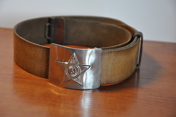 Soviet Leather Military Soldier's Belt 1980s | Etsy
