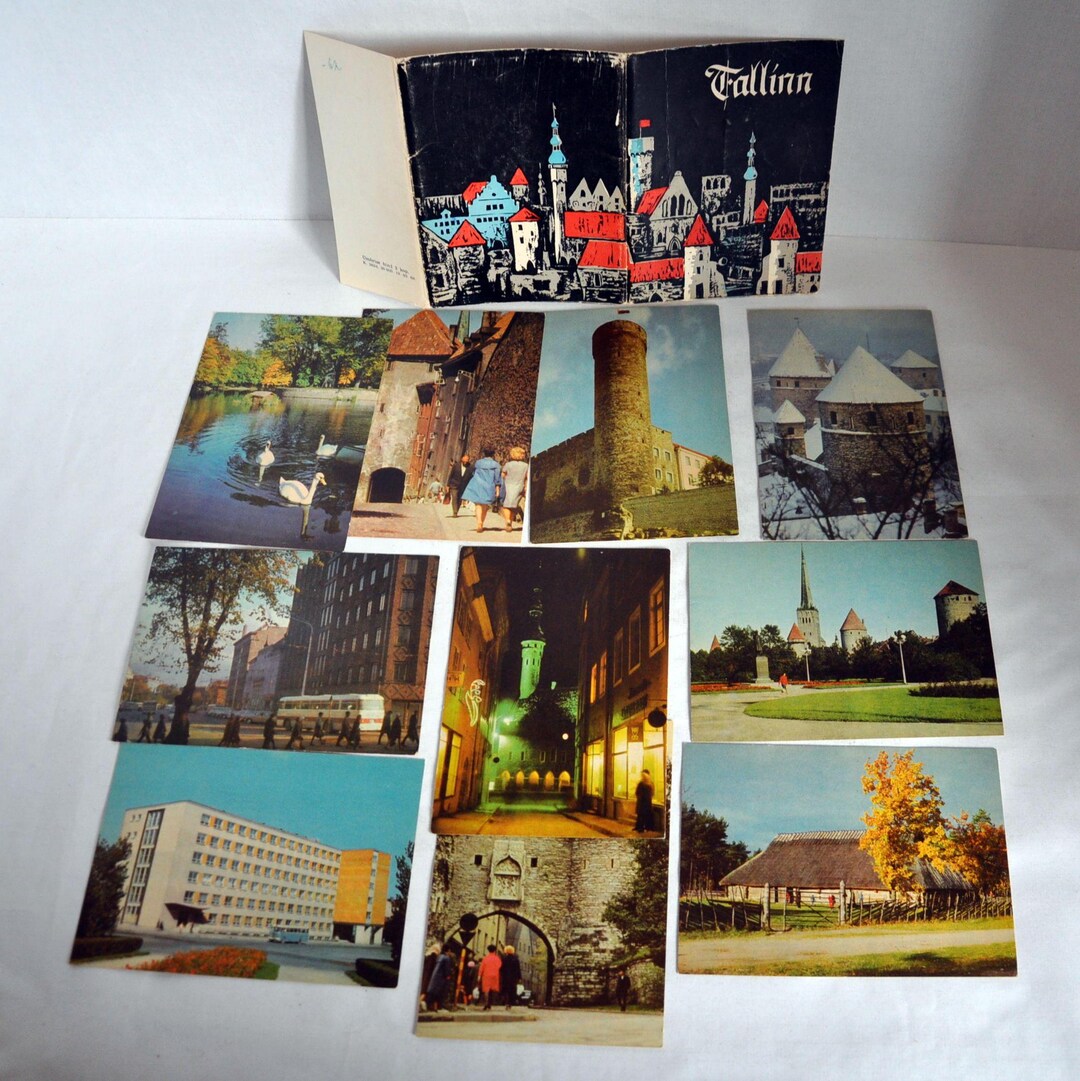 Vintage Set of Postcards With Views of Tallinn, 1971 - Etsy