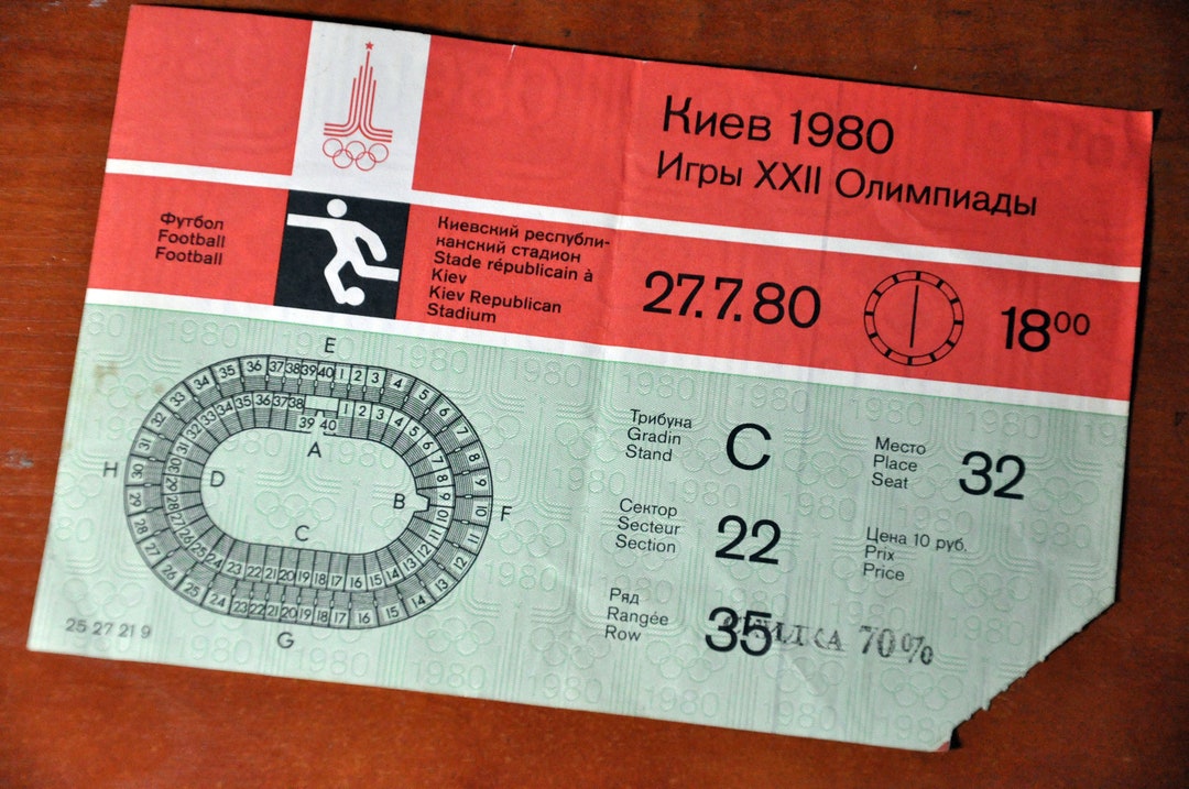 Rare Vintage 1980 Olympics Ticket - Etsy