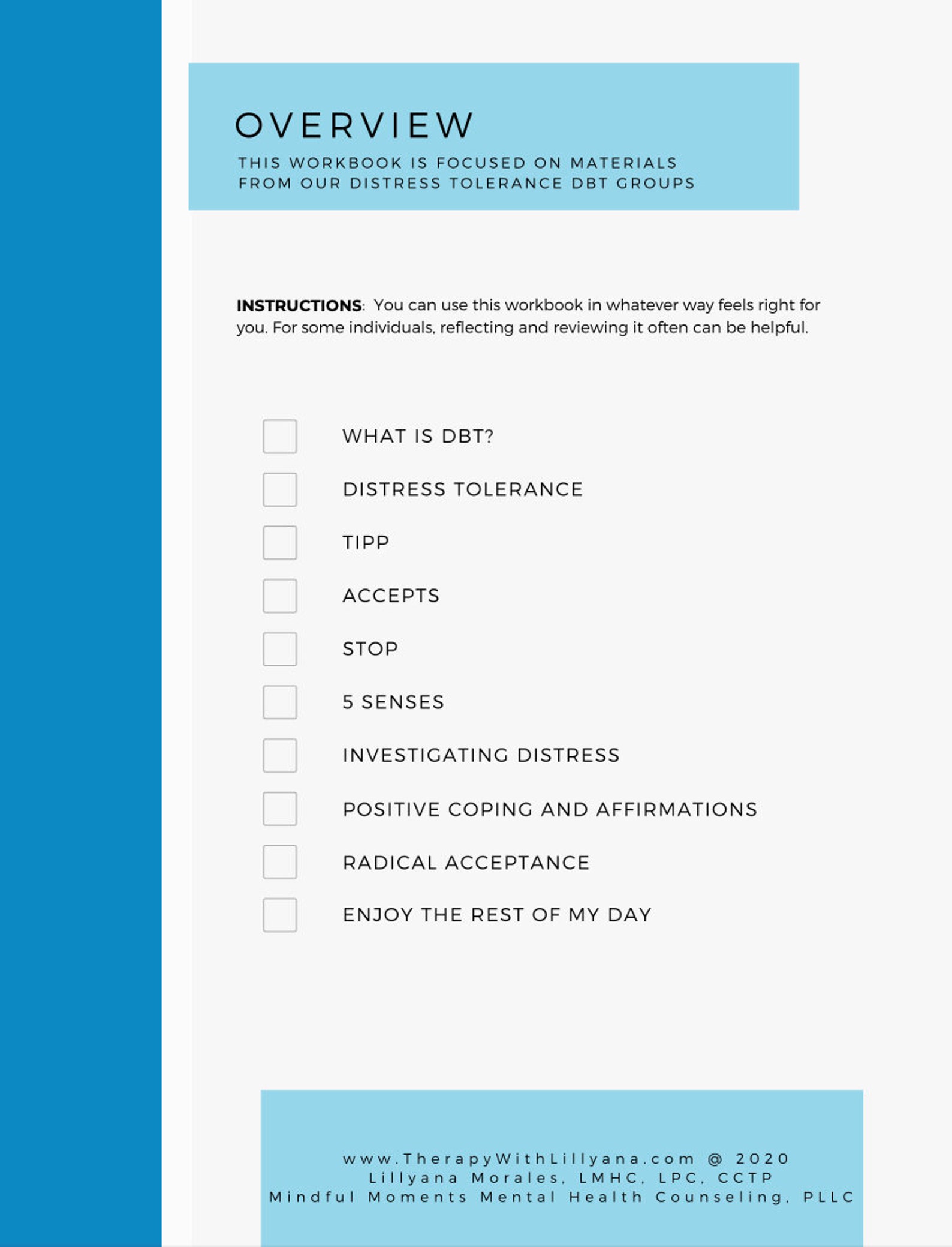 DBT Workbook Bundle Mindfulness/distress Tolerance/emotional Regulation ...