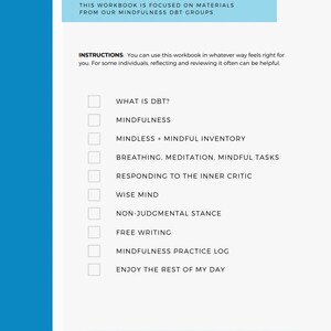 DBT Workbook Bundle Mindfulness/distress Tolerance/emotional Regulation ...