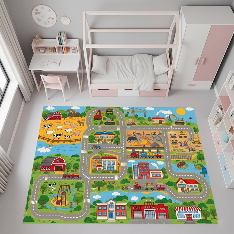 Kids Carpet Map - Etsy