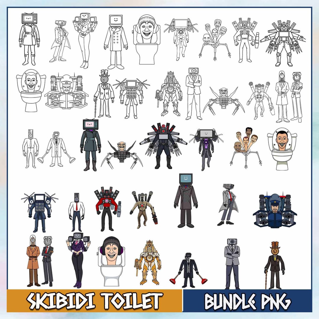 Skibidi Toilet Svg Png, Funny Skibidi Designs for T-shirt, Vector Files ...