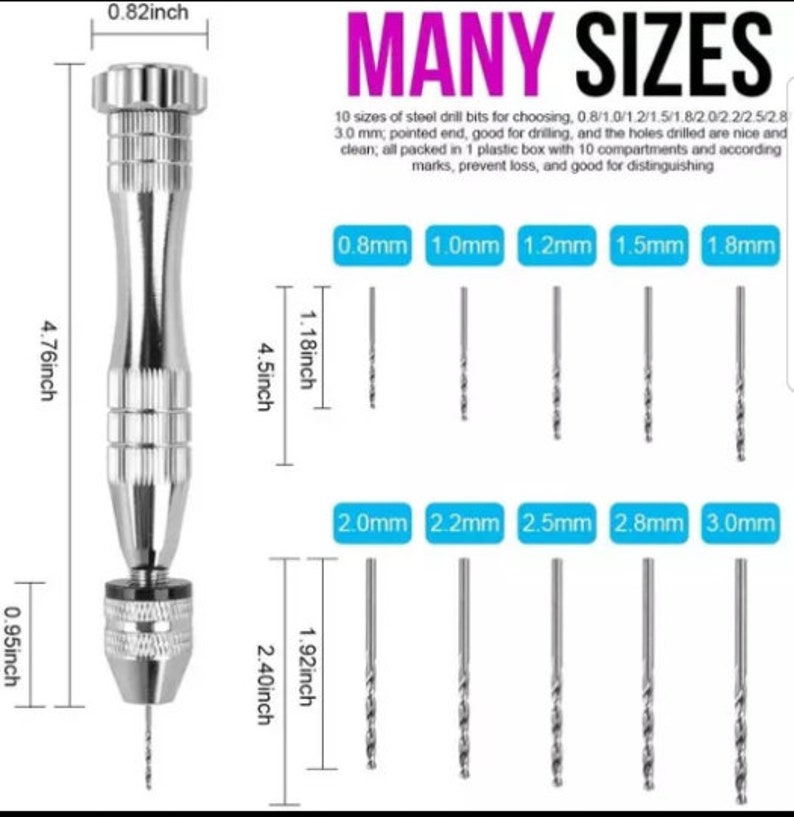 Steel Hand Drill for Resin Pieces | Etsy