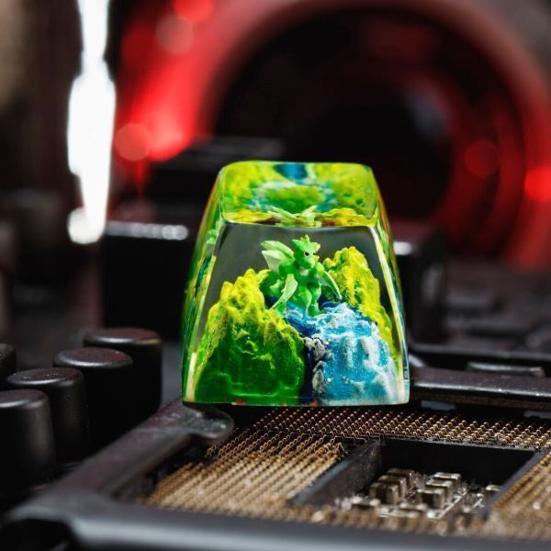 Scyther Pokemon Artisan Keycap, Custom Resin Keycap for Mechanical ...