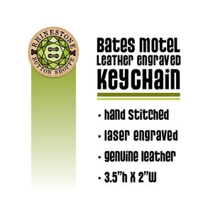 Bates Motel, PSYCHO Vintage Style Motel Keychain - Hand-stitched, Laser ...