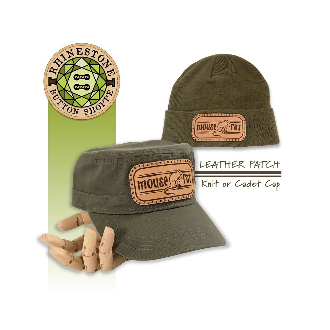 MOUSE RAT, Andy's Band, Leather Patch, Cadet or Knit Cap - Etsy