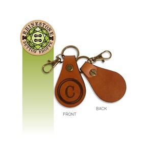 TYPEWRITER KEY Style With Initial - Laser Engraved Leather Keychain - Etsy