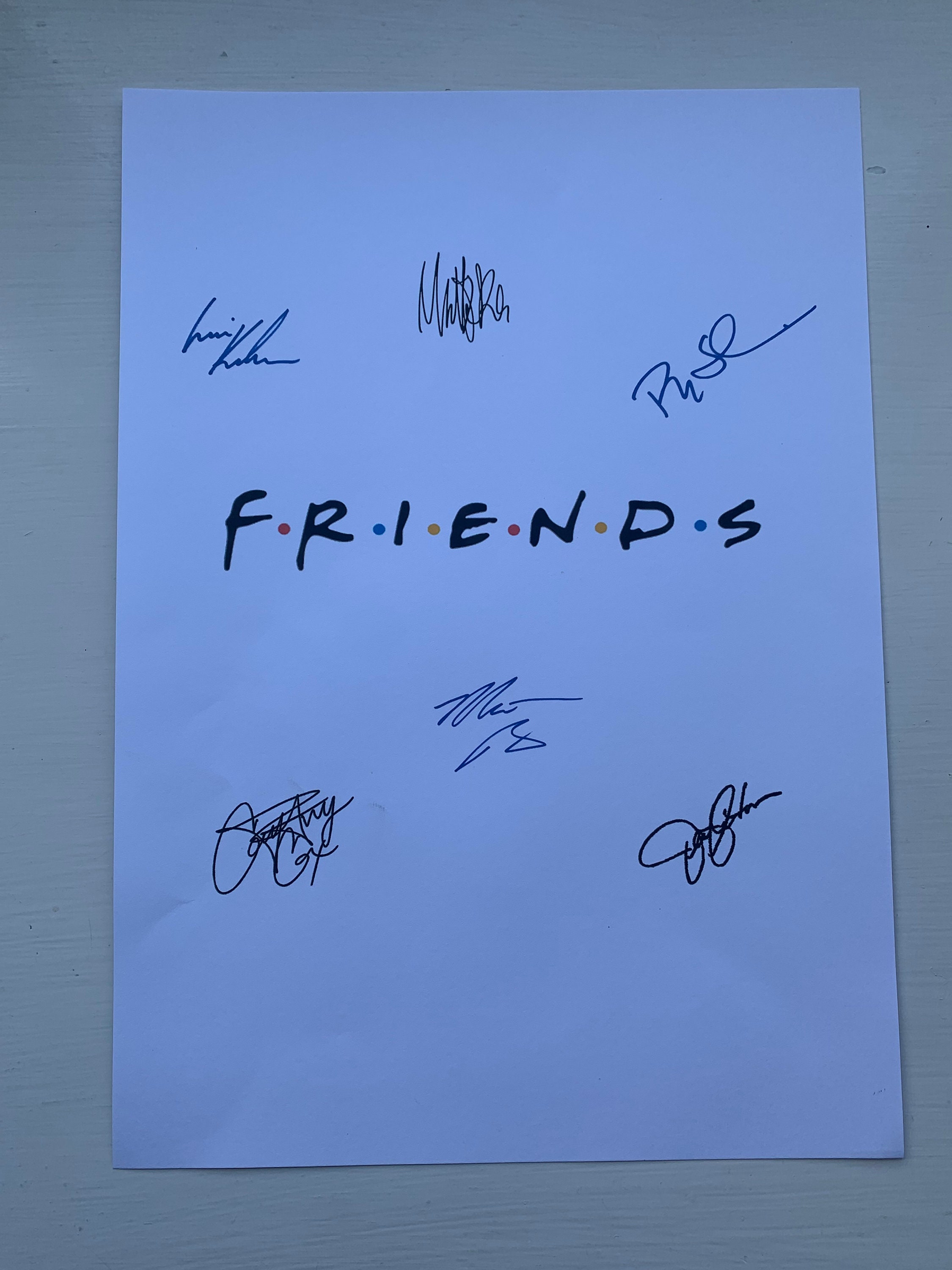Friends Script/Screenplay With Poster And Autographs Signed | Etsy