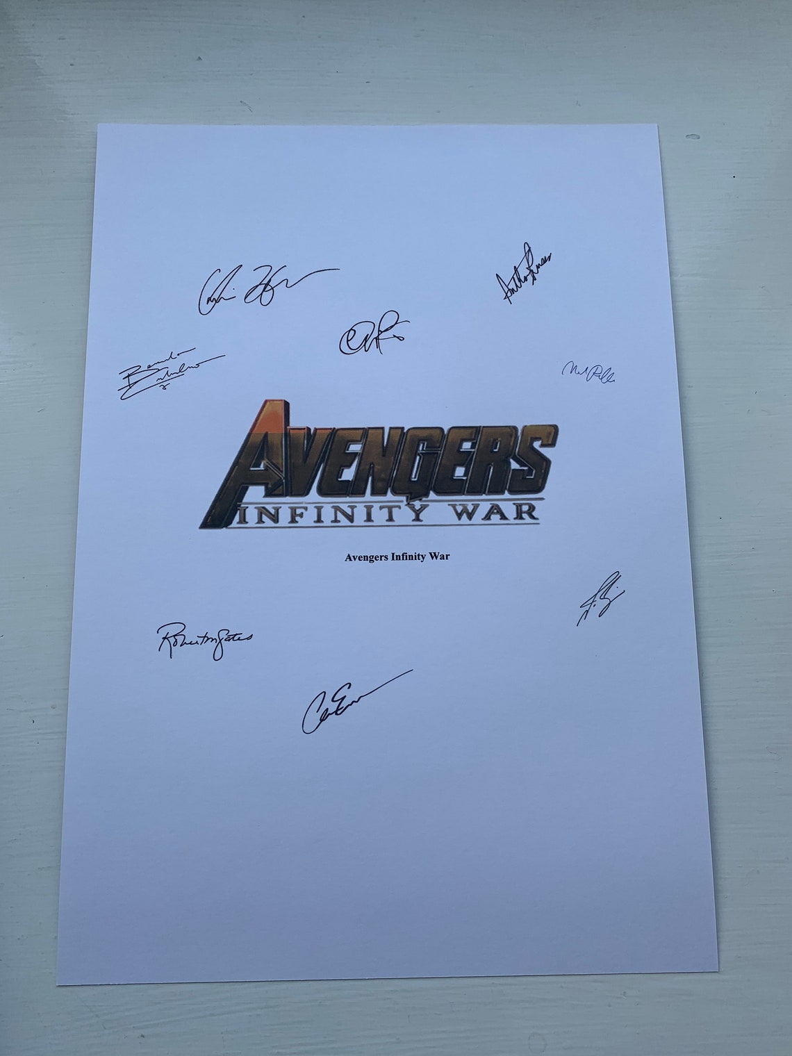 Avengers Infinity War Script/Screenplay W/Movie Poster & | Etsy