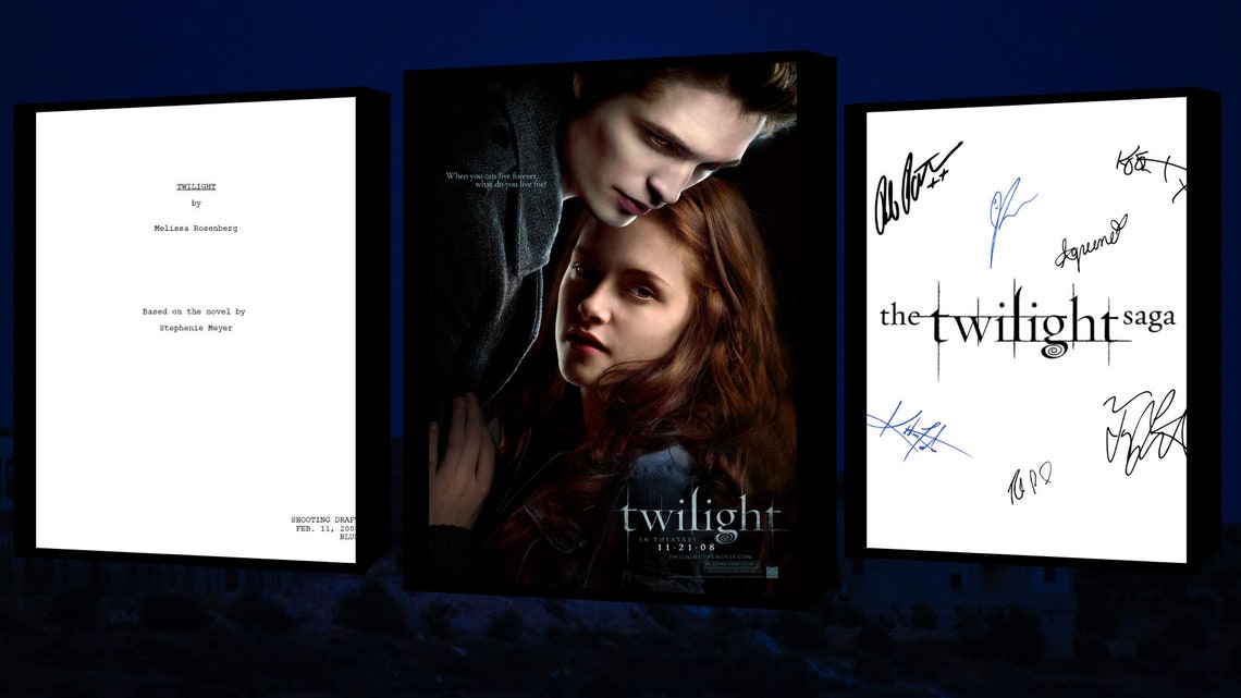 Twilight Script/Screenplay With Movie Poster And Autographs | Etsy