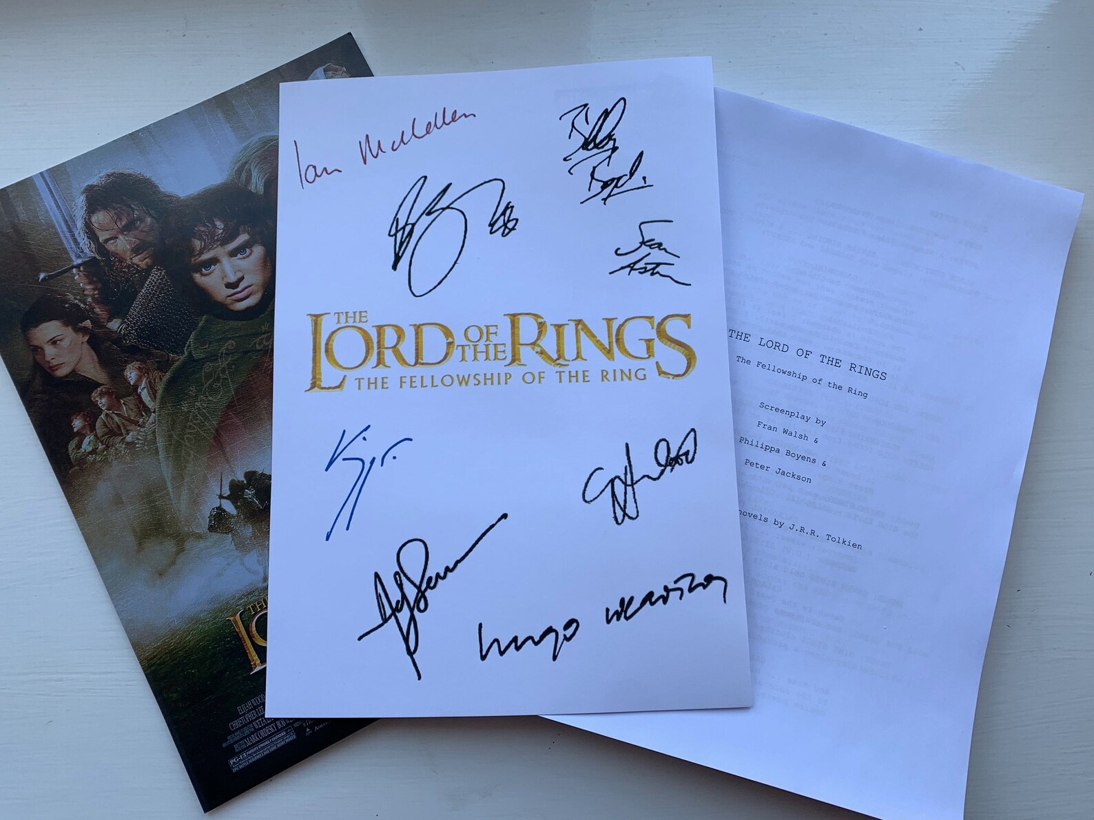 The Lord Of The Rings The Fellowship Of The Ring Script Movie | Etsy