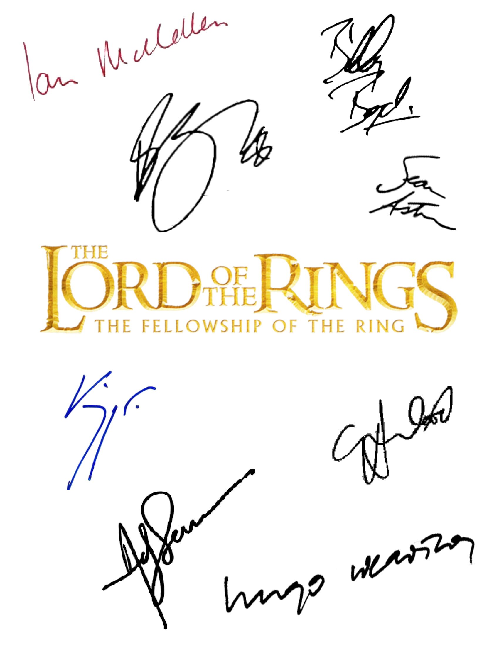The Lord Of The Rings The Fellowship Of The Ring Script Movie | Etsy