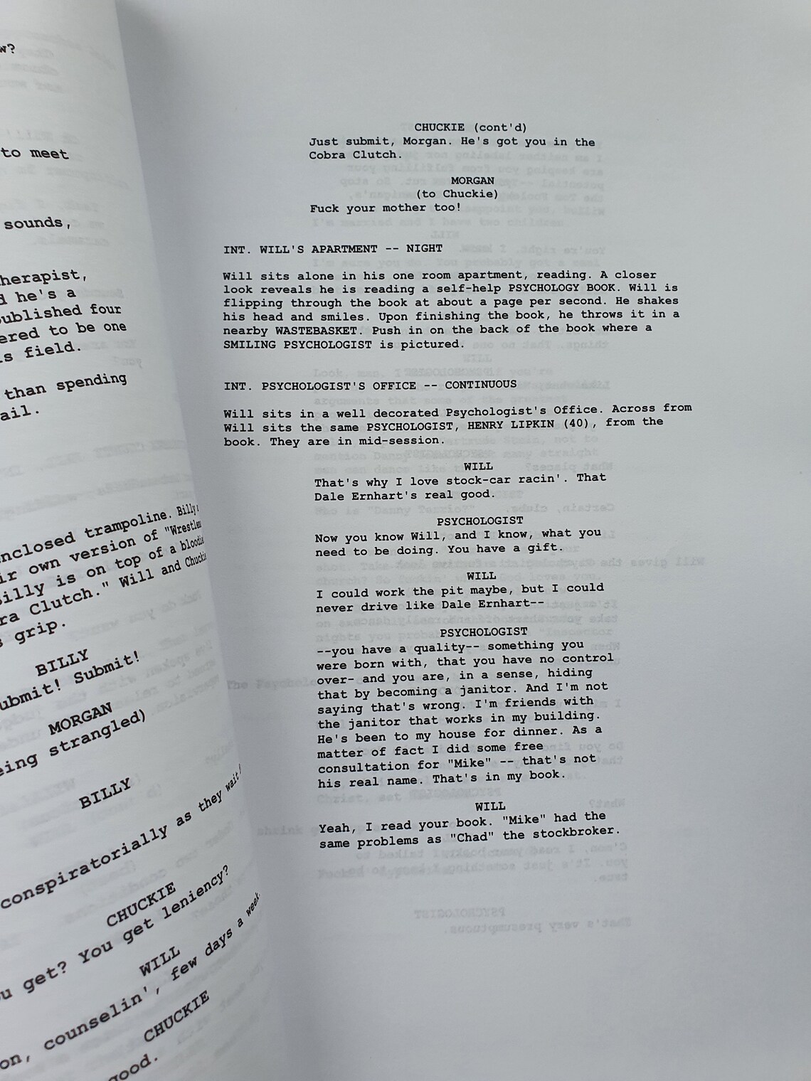 Good Will Hunting Script/Screenplay & Movie Poster And | Etsy