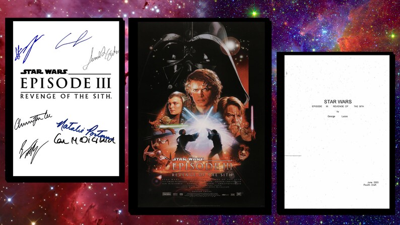 Star Wars Revenge Of The Sith Script/screenplay Poster | Etsy