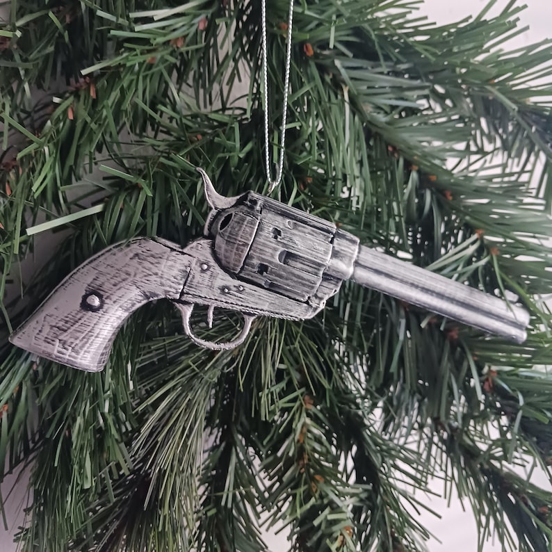 3D Printed Colt Single Action Army Revolver Christmas Ornament – Hand ...