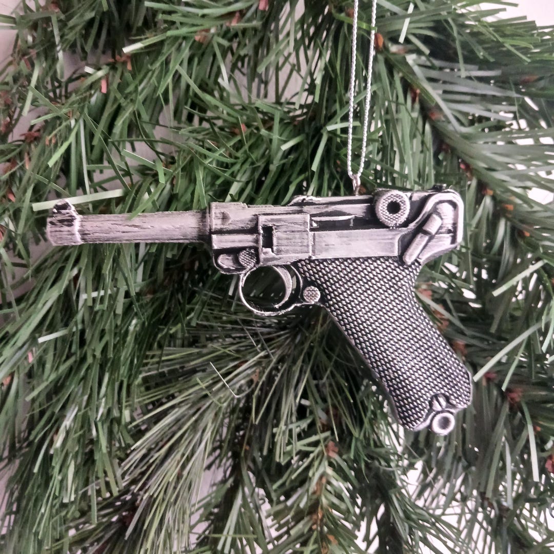 3D German Luger P08 Pistol Personalized Christmas Tree Ornament ...