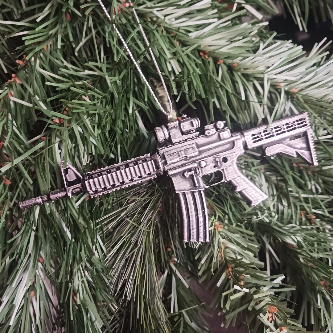 3D AR-15 / M4 Rifle Personalized Christmas Tree Ornament - Unique ...