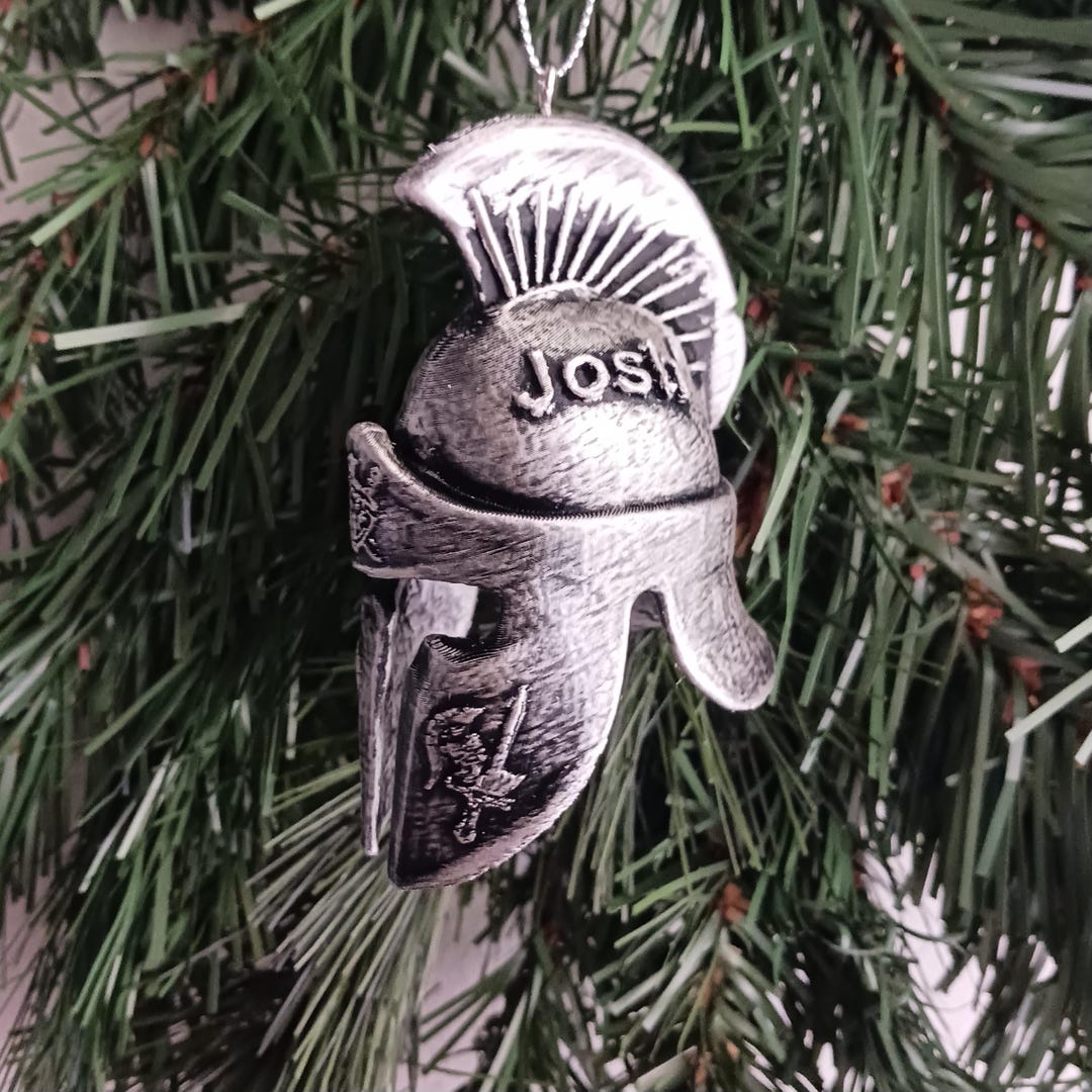 Custom 3D Spartan Helmet Personalized Christmas Ornament - Unique ...
