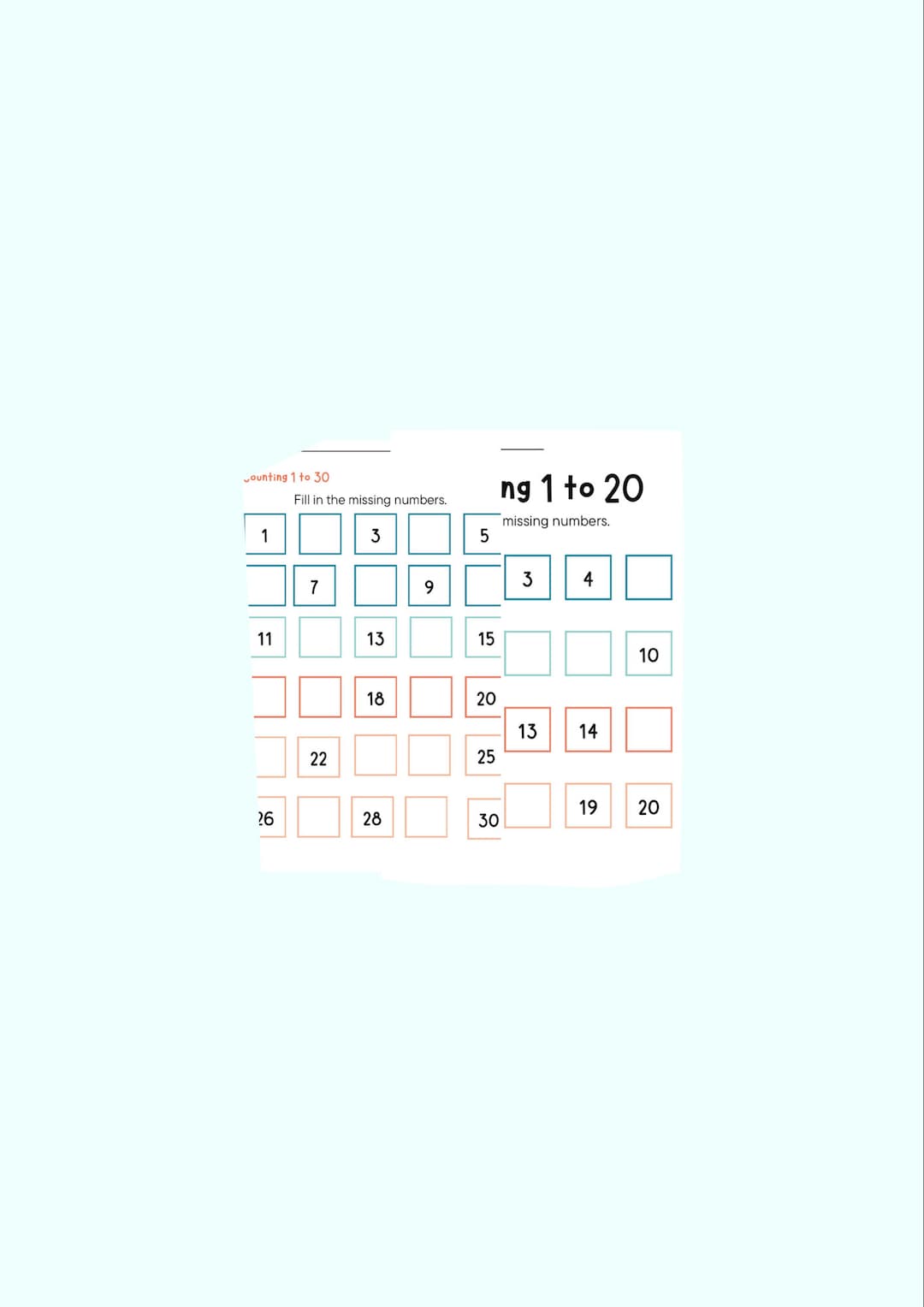 Preschool Math Printable to Teach Kids Numbers 1-20 for Kindergarten ...