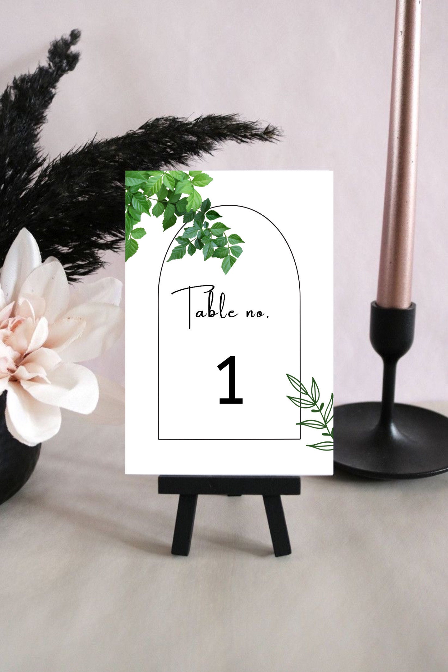Wedding Table Numbers Printable, Table Numbers Template, Calligraphy ...