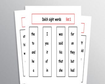 Dolch Sight Words All Lists With Audio Pronunciation,printable, Digital ...