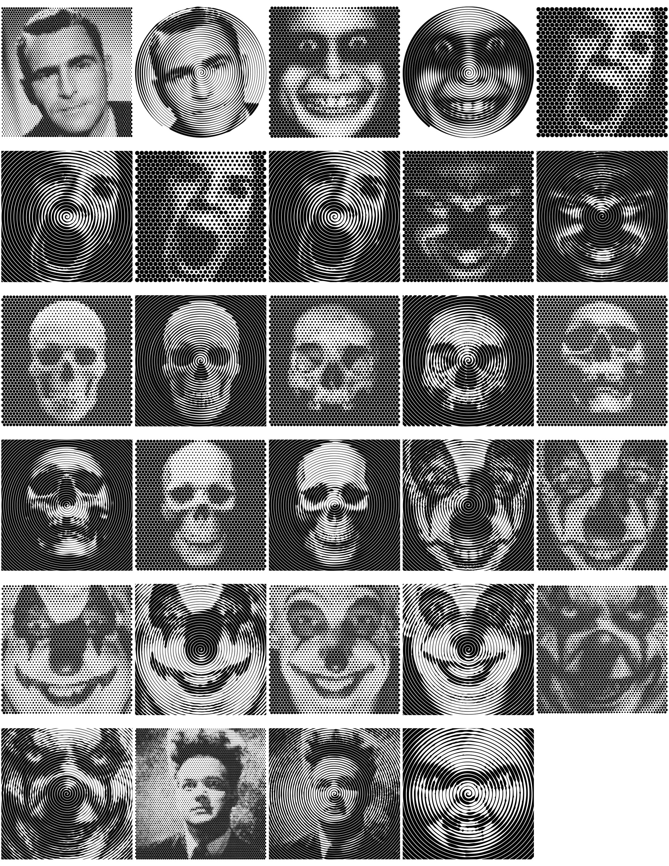 Haunted Portraits SVG Bundle | Horror Spiral & Halftone Faces for ...
