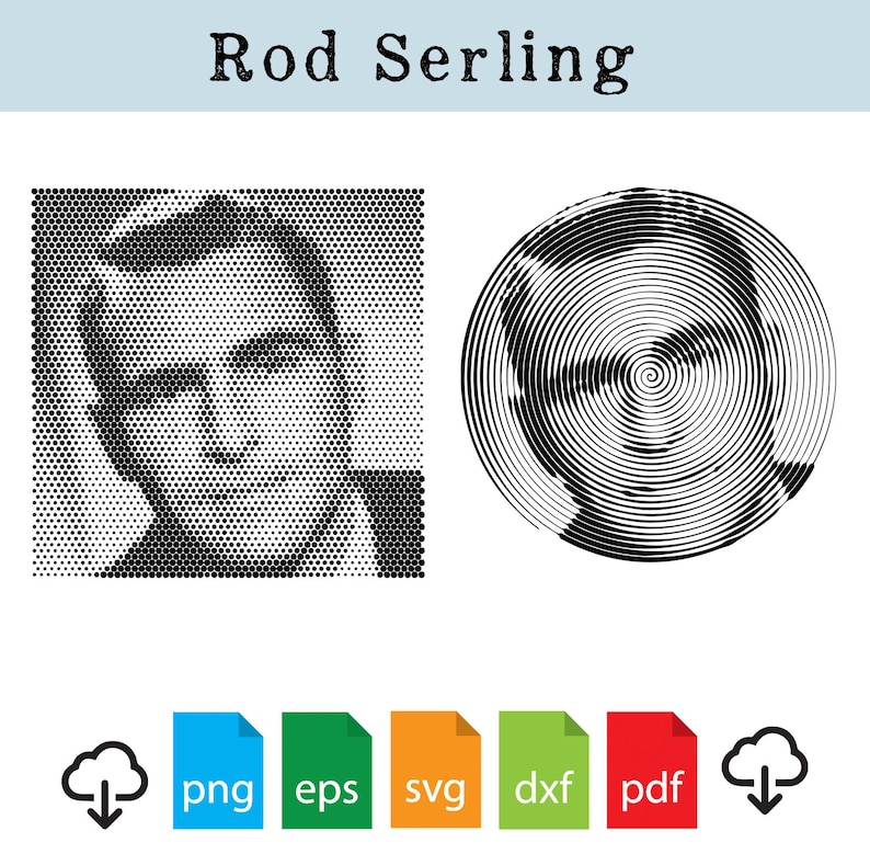Rod Serling - SVG Outline Silhouette Cameo Clipart Cutting Cricut ...