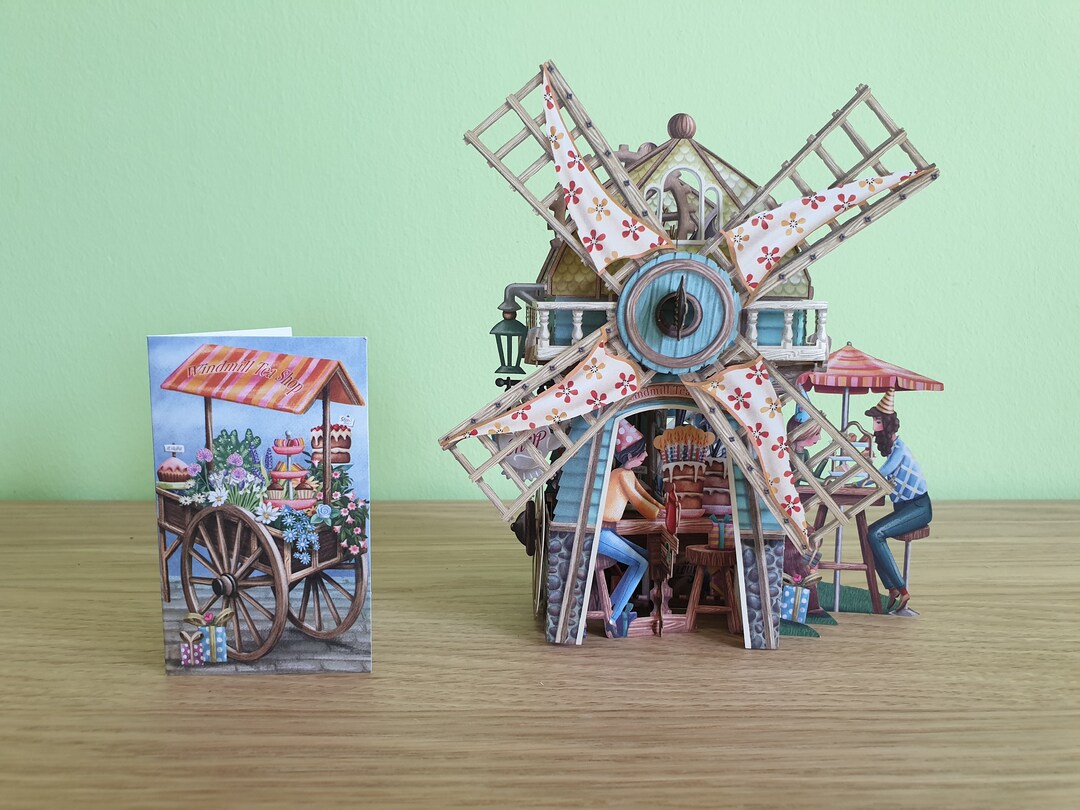 3D Card Happy Birthday Windmill - Etsy