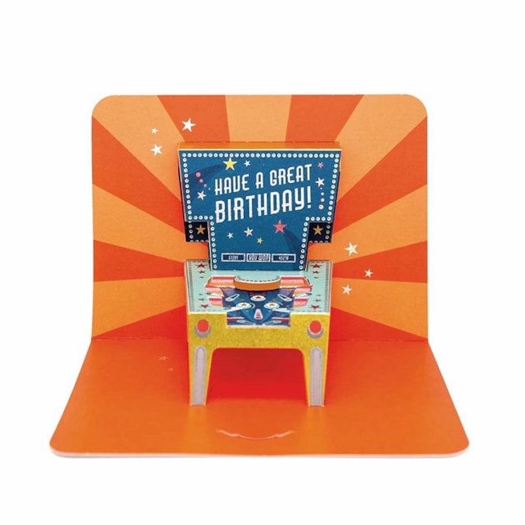 Pop up Card happy Birthday Pinball - Etsy