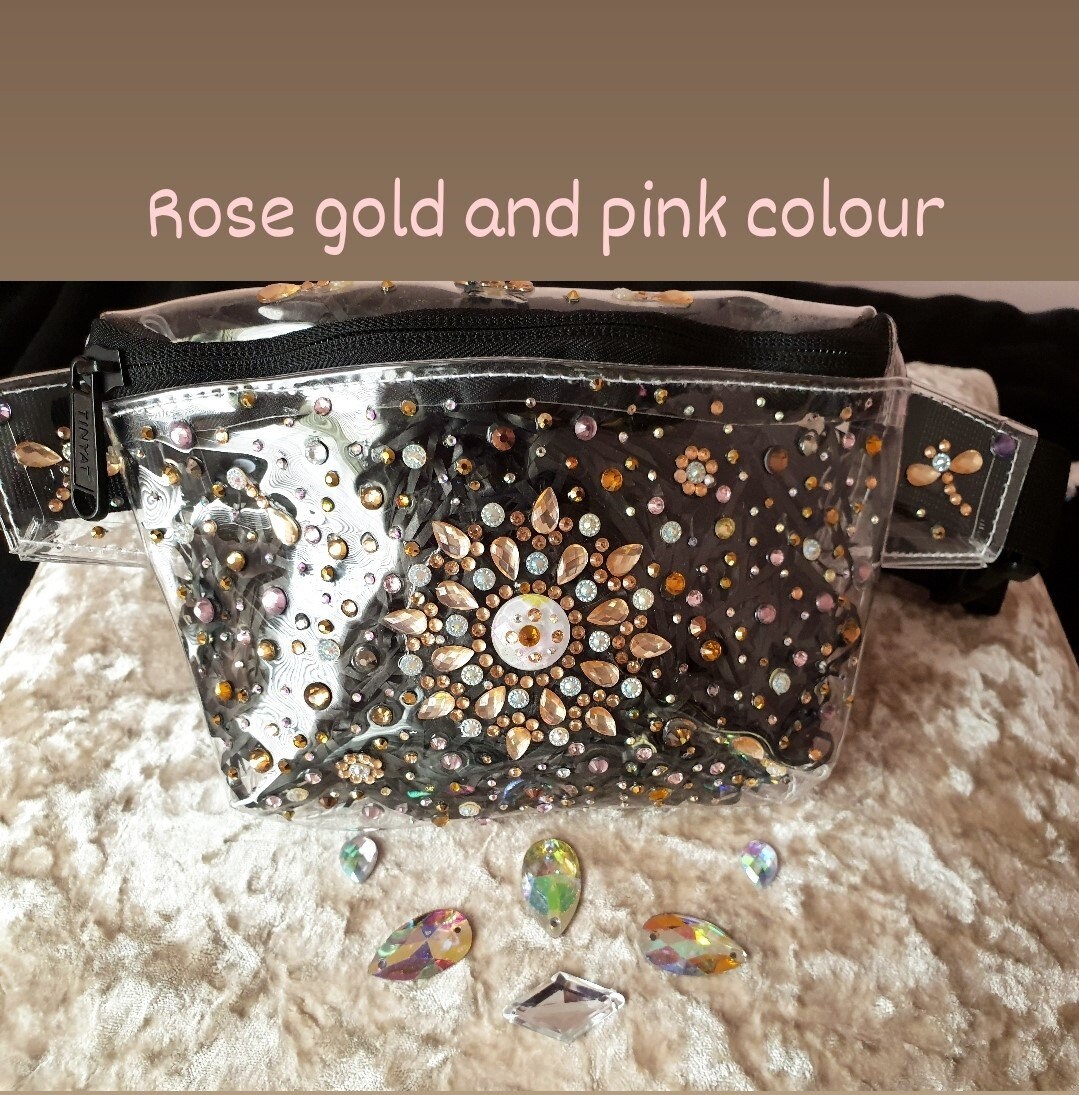 Rhinestone bum bags womens waist bags bum bags transparent | Etsy