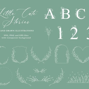 Flowers Frames SVG Bundle, Floral Letters PNG, Floral Numbers SVG ...