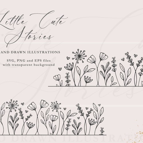 Wildflowers Svg Wild Flower Svg Floral Svg Flower Svg - Etsy