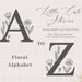 Christmas Alphabet SVG Botanical Full Alphabet 26 Letters Floral ...