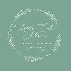 Leaves Wreath SVG, Botanical PNG, Hand Drawn Garland, Vector Designs ...