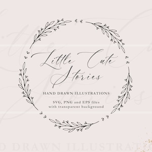 Leaves Wreath SVG, Botanical PNG, Hand Drawn Garland, Vector Designs ...