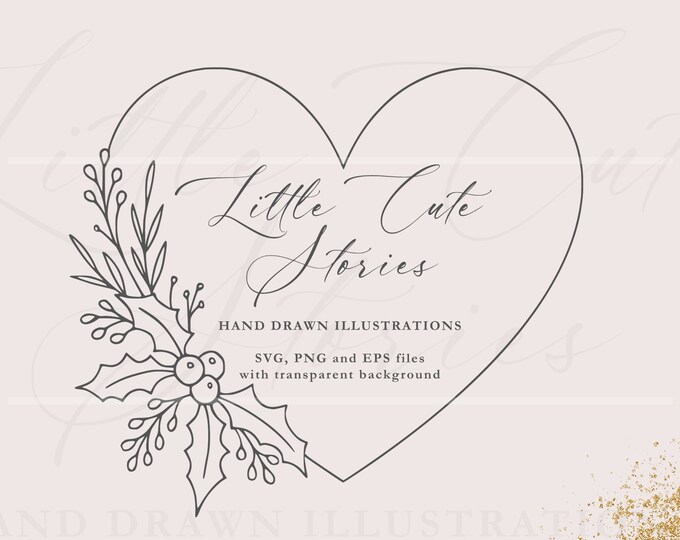 Hand Drawn Heart, Hand Lettered Heart SVG, Heart SVG, Cute Heart SVG ...
